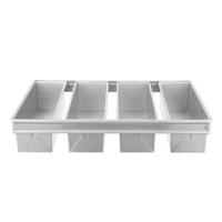 China Nonstick 4 Straps Rye Bread Pan Form 26 Gauge Aluminized Steel 4 Loaf Capacity for sale