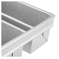 China Rk Bakeware China-4 Strap Glazed Aluminized Steel Pullman Bread Loaf Pan/Sandwich Making for sale