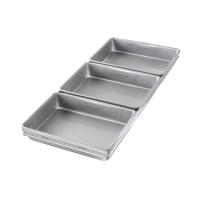China Aluminum Nonstick Bread Pan 340g Deep Drawn Loaf Tin with Lid 3-Strap for sale