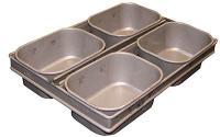 China 600g Nonstick 4 Straps Farmhouse White Sandwich Bread Tin Loaf Pan for sale