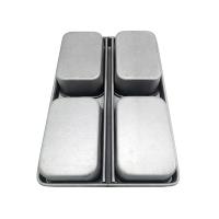 China 600g Nonstick 4 Straps Farmhouse White Sandwich Bread Loaf Pan by RK Bakeware for sale