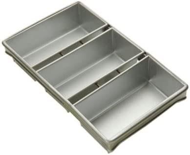 China Commercial 3 Strap Bread Pan 12.25 x 4.5 in Aluminized Steel Non-Stick Baking Tray for sale