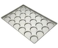 China Aluminum Alloy 4 Rows 6 Hamburger Bun Pan 600x400mm Nonstick Muffin Top Pan for sale