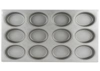 China Commercial Aluminum Muffin Pan 15 Indent Non-Stick Silicone Glaze 600x400x40mm for sale