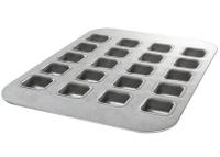 China 20 Cavity 3.5 oz Aluminized Steel Brownie Bite Pan with Silicone Glaze Non-Stick Coating for sale
