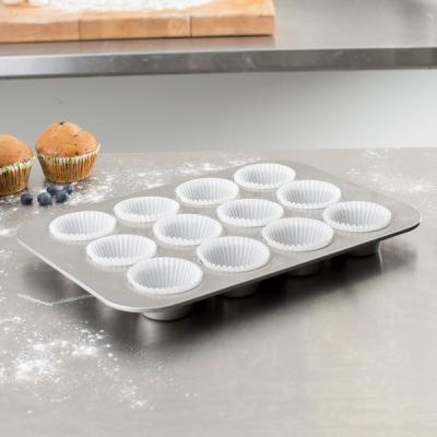 China 12 Cup 3 Oz Nonstick Aluminized Steel Mini Crown Muffin Pan Commercial Baking Tray for sale