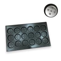 China Nonstick Round Deep Hamburger Roll Tray 4 Inch 15 Indents Aluminum Alloy Bakeware for sale