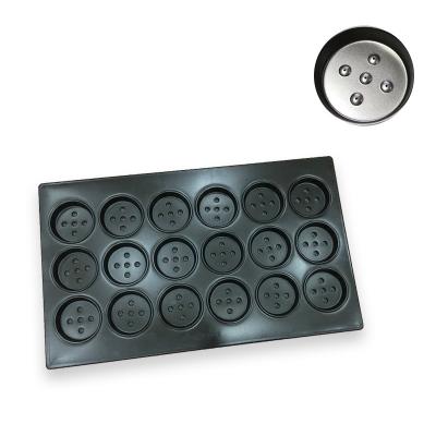 China Nonstick Round Deep Hamburger Roll Tray 4 Inch 15 Indents Aluminum Alloy Bakeware for sale