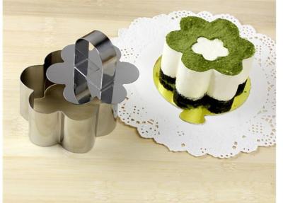 China NSF 304 Stainless Steel Flower Cake Ring Set 7.5cm Pastry Mold for Bakery for sale