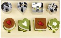 China NSF 304 Stainless Steel Flower Cake Ring Set 7.5cm Pastry Mold for Bakery for sale