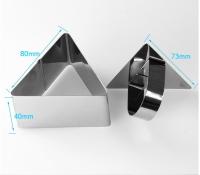 China 304 Stainless Steel Triangle Mousse Cake Ring Mold FDA LFGB Approved 230C Bakeware for sale