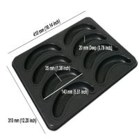 China Nonstick Banana Cake Baking Tray 6-Cavity Steel Mold 13.2 x 10.2 Inch for sale
