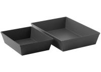 China NSF Square Commercial Aluminum Cake Pan Deep Dish Pizza Pan 14 Gauge Pre-Seasoned for sale