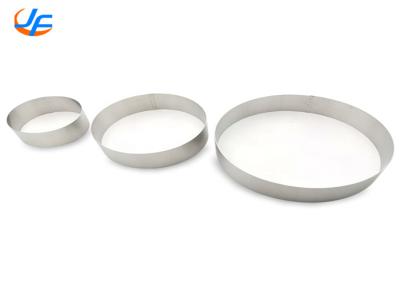 China Stainless Steel Mousse Cake Rings 3 Sizes 10cm 15cm 20cm NSF Birthday Cake Pan for sale