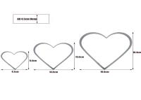 China Stainless Steel Heart Cake Baking Mold 19.6cm Non-Stick Mousse Cake Ring for sale