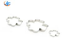 China NSF Stainless Steel Four Leaf Clover Mousse Cake Ring 23cm x 4.5cm Custom Size for sale