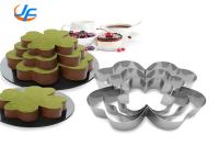 China NSF Stainless Steel Four Leaf Clover Mousse Cake Ring 23cm x 4.5cm Custom Size for sale