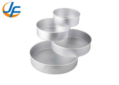 China 6 Inch Aluminum Cake Pan with Removable Bottom Hard Anodized 1.0mm Thick Round Deep Dish Baking Tin for sale