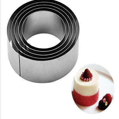 China 304 Stainless Steel Mousse Cake Ring Mold Custom Size Anti-Corrosion Baking Tool for sale