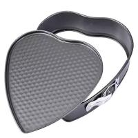China Commercial Heart Shape Cake Pan Non-Stick Cheesecake Mould Aluminized Steel 230C Oven Safe for sale