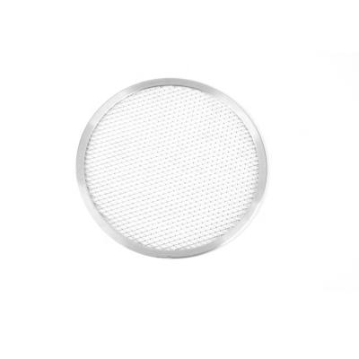 China Round Aluminum Pizza Screen Mesh Tray 6-22 Inch Perforated Baking Pan for Commercial Use for sale