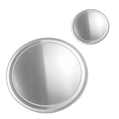 China 18 Gauge 18 Inch Round Aluminum Pizza Dish with Wide Rim for Commercial Baking for sale