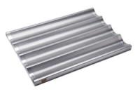 China 4 Slotted Aluminum French Bread Baking Pan Baguette Tray 40cm for Bakery Restaurant for sale