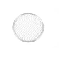 China 15 Inch Round Mesh Pizza Tray Perforated Aluminum Pizza Screen Baking Pan 38cm for sale
