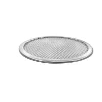 China 15 Inch Round Mesh Pizza Tray Perforated Aluminum Pizza Screen Baking Pan 38cm for sale