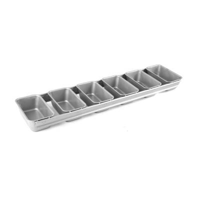 China 6 Slotted Aluminum Toast Box Nonstick Bread Loaf Pan Baking Tray 300 Pcs MOQ for sale