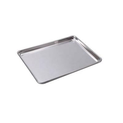 China Commercial 10x6x1 Inch 0.8mm Aluminum Rectangle Bread Baking Pan for Burger Buns for sale