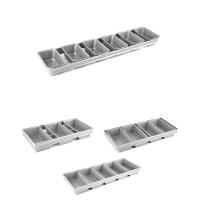 China 6-Strap Aluminum Steel Bread Loaf Pan Non-Stick Baking Tin 22.9x12.7x7.6 cm for sale