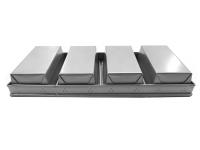 China 6-Strap Aluminum Steel Bread Loaf Pan Non-Stick Baking Tin 22.9x12.7x7.6 cm for sale