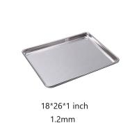 China 26x18 Inch 1.2mm Aluminum Alloy Baking Pan Oven Tray Commercial Grade for sale