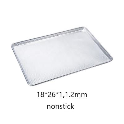 China 26x18 Inch 1.2mm Aluminum Perforated Nonstick Baking Tray Wire Mesh Pan for sale