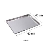 China 40x60 cm European Baking Tray Rectangle Aluminum Baking Pan 0.9mm Iron-Wire Roll-Rim Sheet Pan for sale