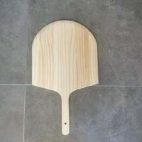 China 12x22 Inch Pine Wood Pizza Peel Board 56cm Natural Wooden Pizza Paddle for Commercial Use for sale