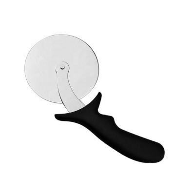 China 10cm Stainless Steel 430 Pizza Wheel Cutter with PP Handle Round Plastic Cutter Server for sale