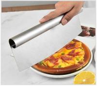 China 8 Inch Stainless Steel Pizza Cutter 430 Premium Pie Slicer Kitchen Tool for sale