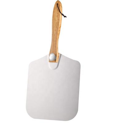 China Foldable Aluminum Pizza Peel 12x14 Inch with Oak Handle 25 Inch Length for Commercial Use for sale