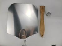 China Foldable Aluminum Pizza Peel 12x14 Inch with Oak Handle 25 Inch Length for Commercial Use for sale