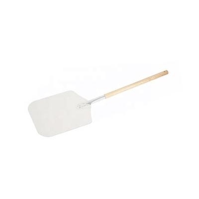 China Square Wood Handle Metal Pizza Shovel 91cm Aluminum Pizza Peel 12x14x36 Inch for sale