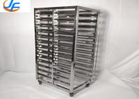China NSF 600x400mm Stainless Steel Baking Tray Trolley 12 Tier Double Oven Rack for sale