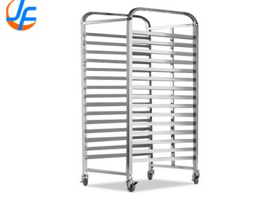 China Stainless Steel Baking Tray Trolley 20-Tier Food Service Catering Rack with Brakes for sale
