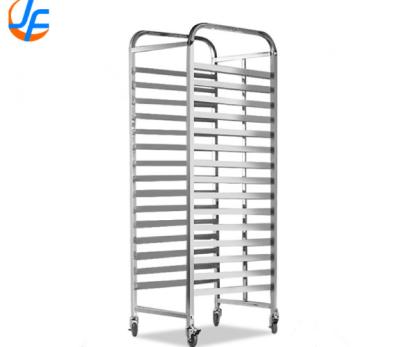 China Stainless Steel 15-Tier Knocked-Down Baking Tray Rack Trolley 470x620xH1700mm for sale