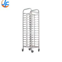 China Stainless Steel Frozen Food Rack Trolley 17 GN 1/1 Capacity 125mm Wheels for sale