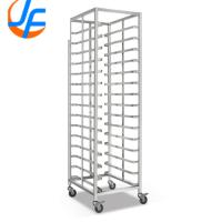 China Stainless Steel Gastronorm Food Tray Rack Trolley GN1/1 10-20 Guides 600x400mm for sale