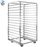 China 18x26 Inch Full Size Aluminum Sheet Pan Rack 20 Pan Capacity Nesting Bakery Trolley for sale