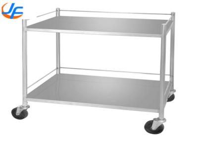 China NSF 3 Tier Stainless Steel Serving Cart 950x500x950mm Heavy Duty 90kg Capacity for sale