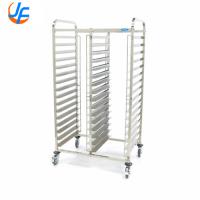 China Aluminum 10 Sheet Bakery Cooling Trolley Mobile Rack 60x40cm with Wheels for sale